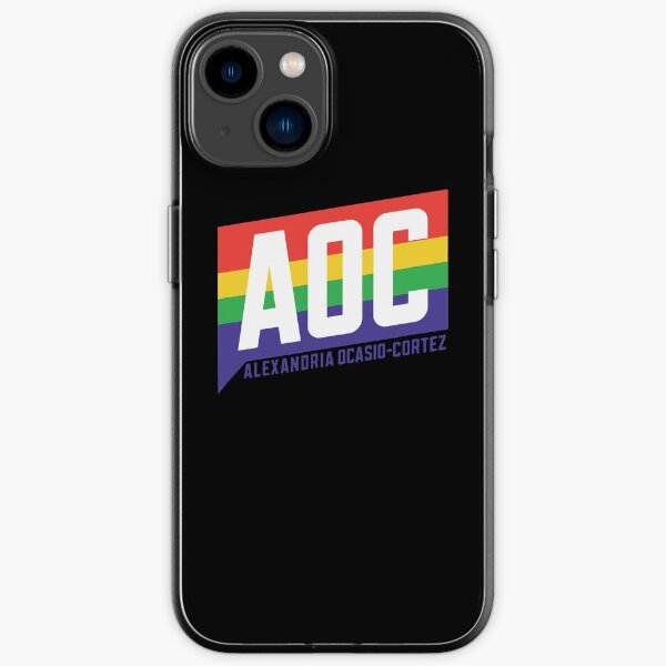 "Alexandria Ocasio Cortez Aoc Pride Lgbtq Rainbow" iPhone Case for Sale ...