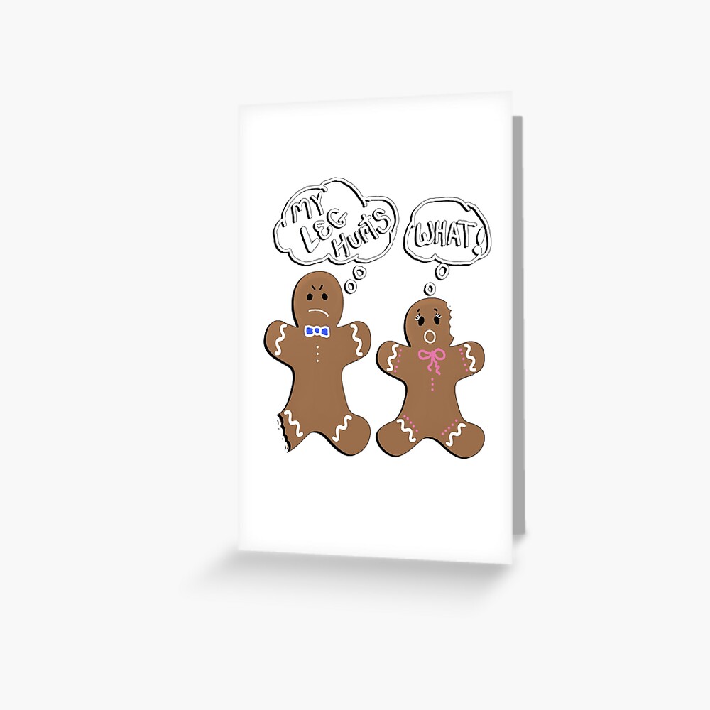 "Gingerbread Custom Funny Gifts, Cute Christmas Cookie Joke" Greeting ...