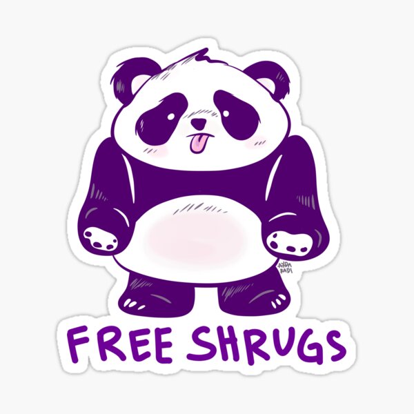 "FREE SHRUGS MASK" Sticker for Sale by aydapadi | Redbubble