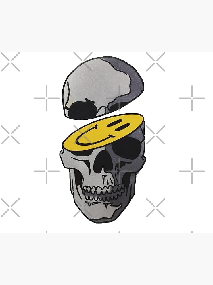 "Smiley Face Split Skull" Poster for Sale by Houd-Ammari77 | Redbubble