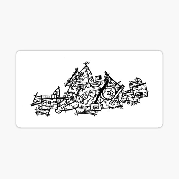 "Cubic Composition" Sticker for Sale by HsvDesign | Redbubble