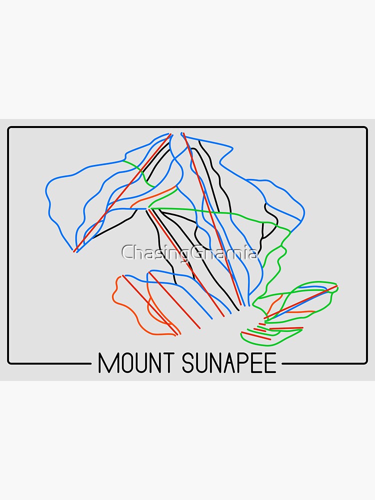 Pegatina «Mapa de clasificación del sendero Mount Sunapee» de ...