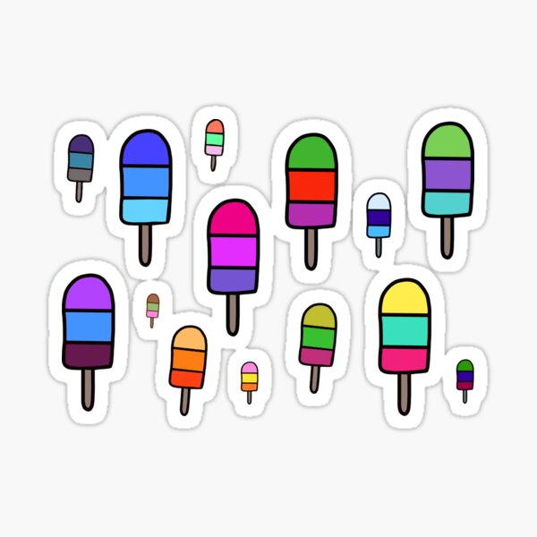 "Ice lollies" Sticker by Meaningfulmakes | Redbubble