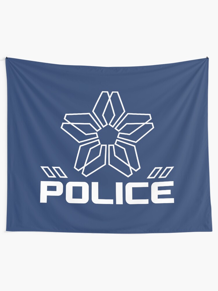 "Astral Chain™ - Police (Full Logo) [White]" Tapestry by SWISH-Design ...
