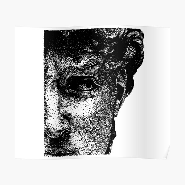 "white Greek Statue Half Face" Poster for Sale by Houd-Ammari77 | Redbubble