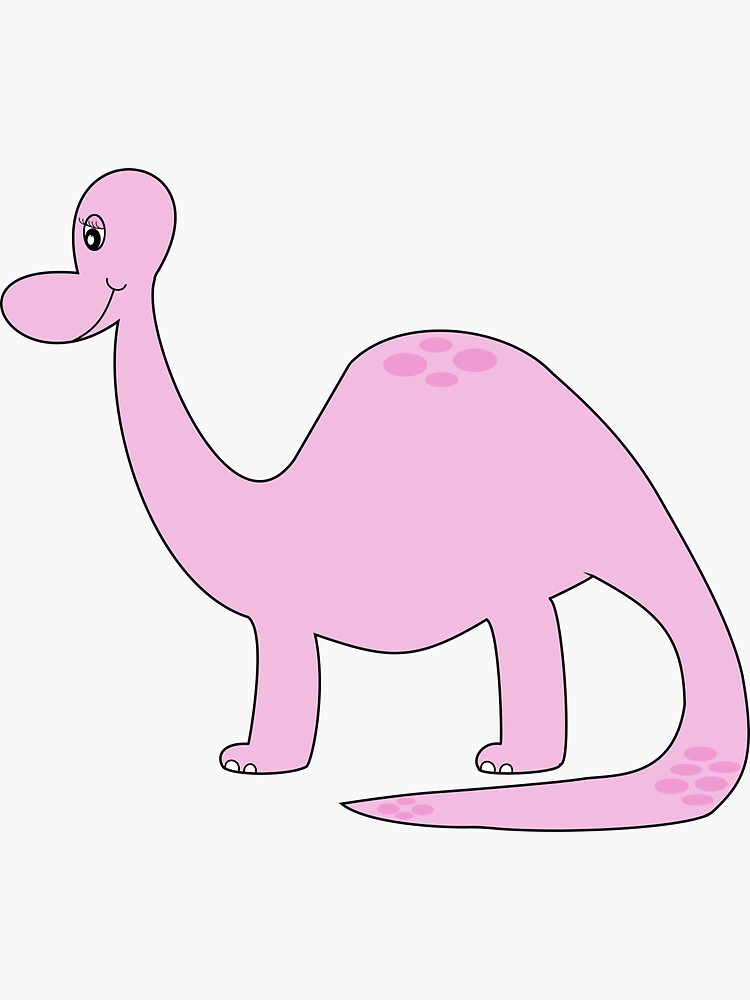 "Pink Brontosaurus" Sticker for Sale by ML-Design-Guy | Redbubble