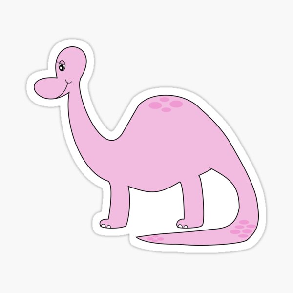 "Pink Brontosaurus" Sticker for Sale by ML-Design-Guy | Redbubble