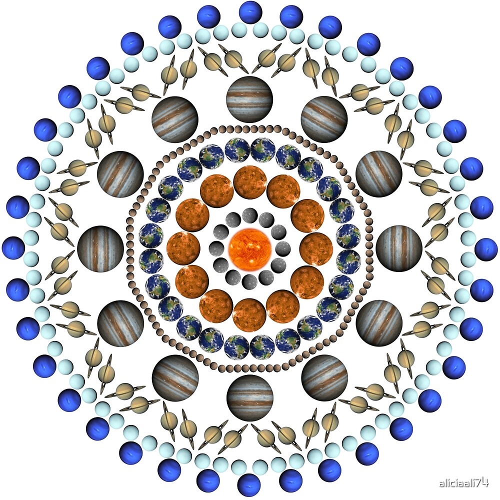 "Planet Mandala - White" by aliciaali74 | Redbubble