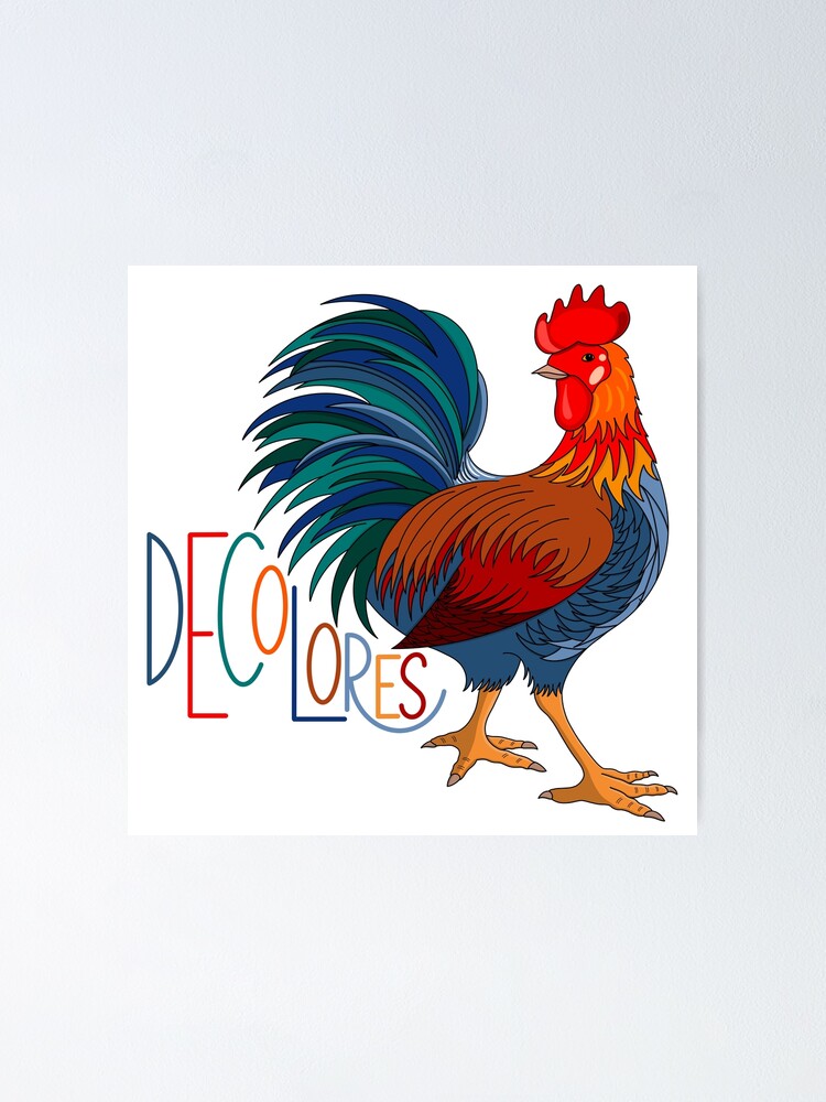 "DeColores Cursillo Rooster" Poster for Sale by Gsallicat | Redbubble