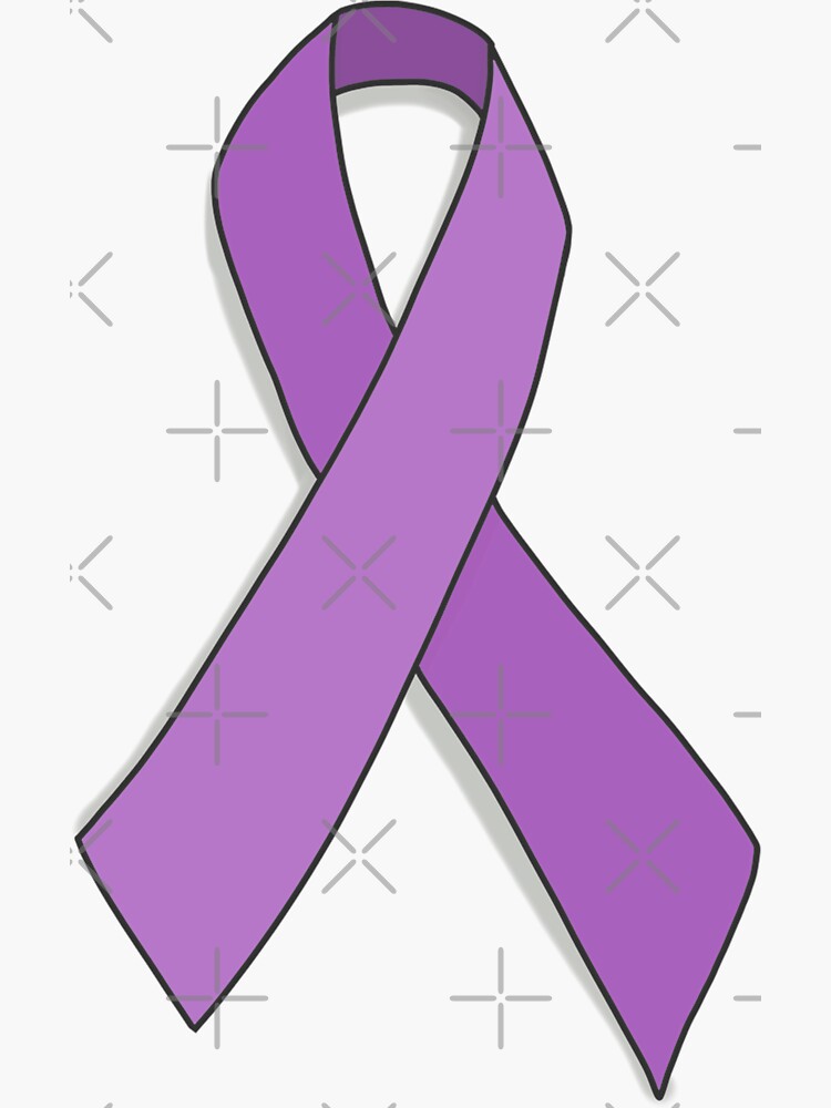 "Purple Awareness Ribbon" Sticker for Sale by moderntimes | Redbubble