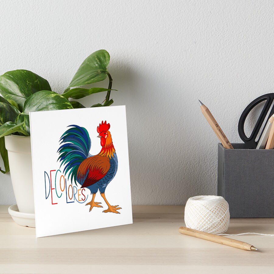 "DeColores Cursillo Rooster" Art Board Print for Sale by Gsallicat ...