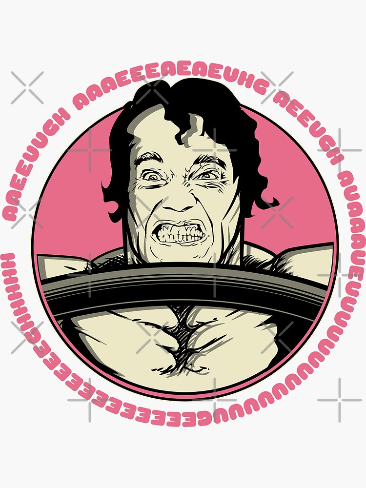 "Arnold Scream ( Pumping Iron - Chest Day )" Sticker for Sale by ...