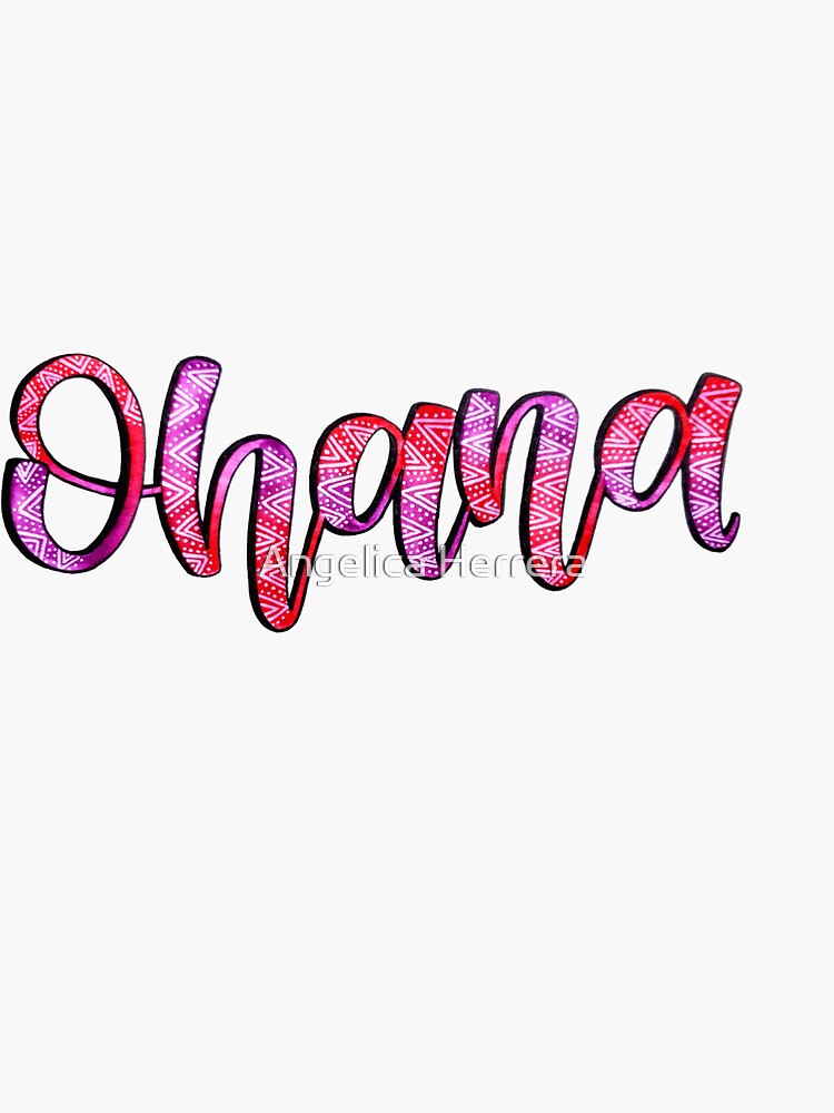 "Ohana - Positive Quote" Sticker for Sale by letters-by-gigi | Redbubble