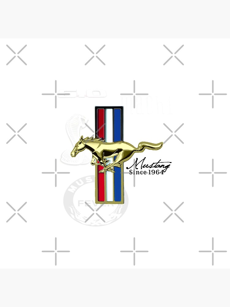 "Mustang Gold | Classic Vintage Mustang Emblem" Throw Pillow for Sale ...