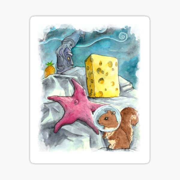 "Bikini Bottom" Sticker for Sale by Griffin Ess | Redbubble