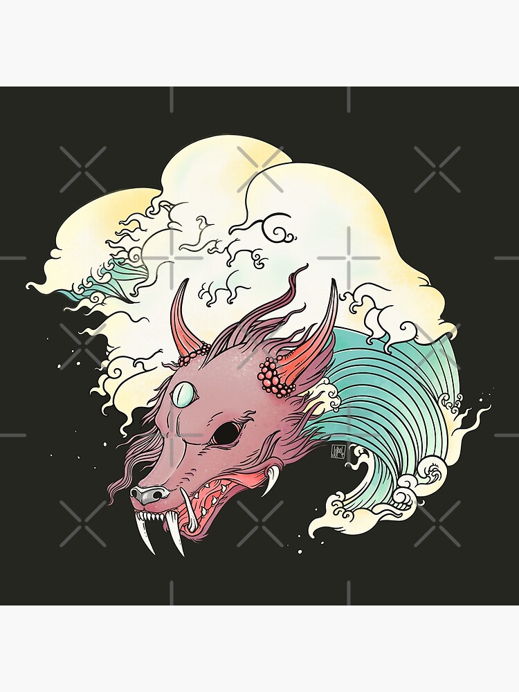 "Chinese Dragon And The Great Wave Art" Poster by cellsdividing | Redbubble