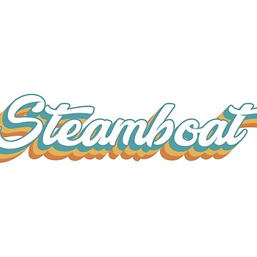 "Steamboat Springs Colorado Retro Lettering" Sticker for Sale by ...