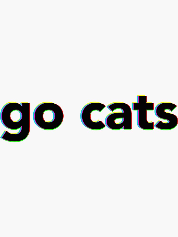 "go cats" Sticker by alexblewin | Redbubble