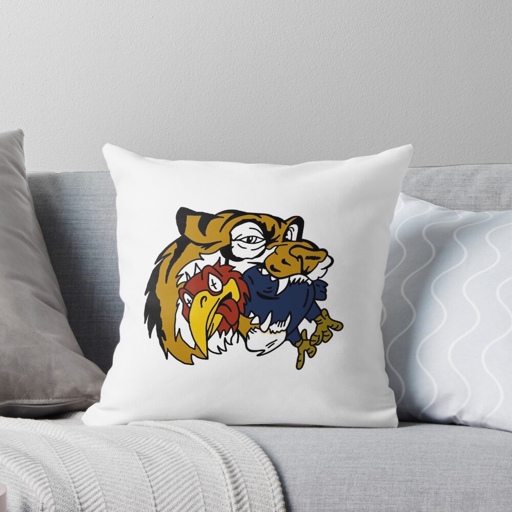 "Tiger Eating Jawhawk" Sticker for Sale by popehannah03 | Redbubble