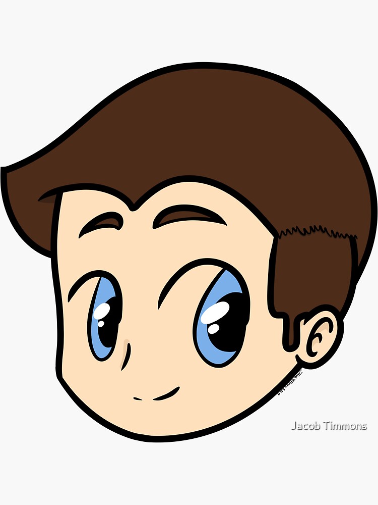 "Cute Self Portrait Sticker" Sticker by ChampionJacob | Redbubble