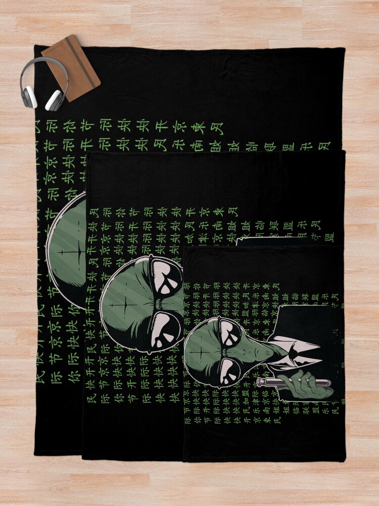 "Matrix Neo Alien." Throw Blanket for Sale by emphatic | Redbubble