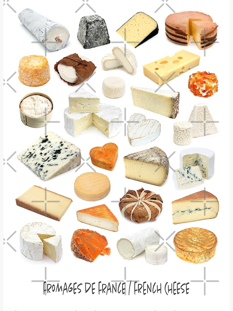 "French cheeses set" Poster for Sale by Zimbo-Zimbo | Redbubble
