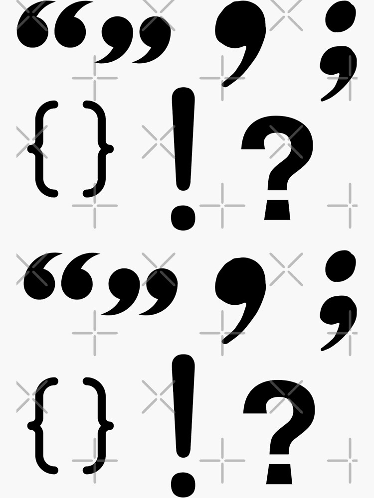 "Punctuation Sticker Pack" Sticker for Sale by tristahx | Redbubble