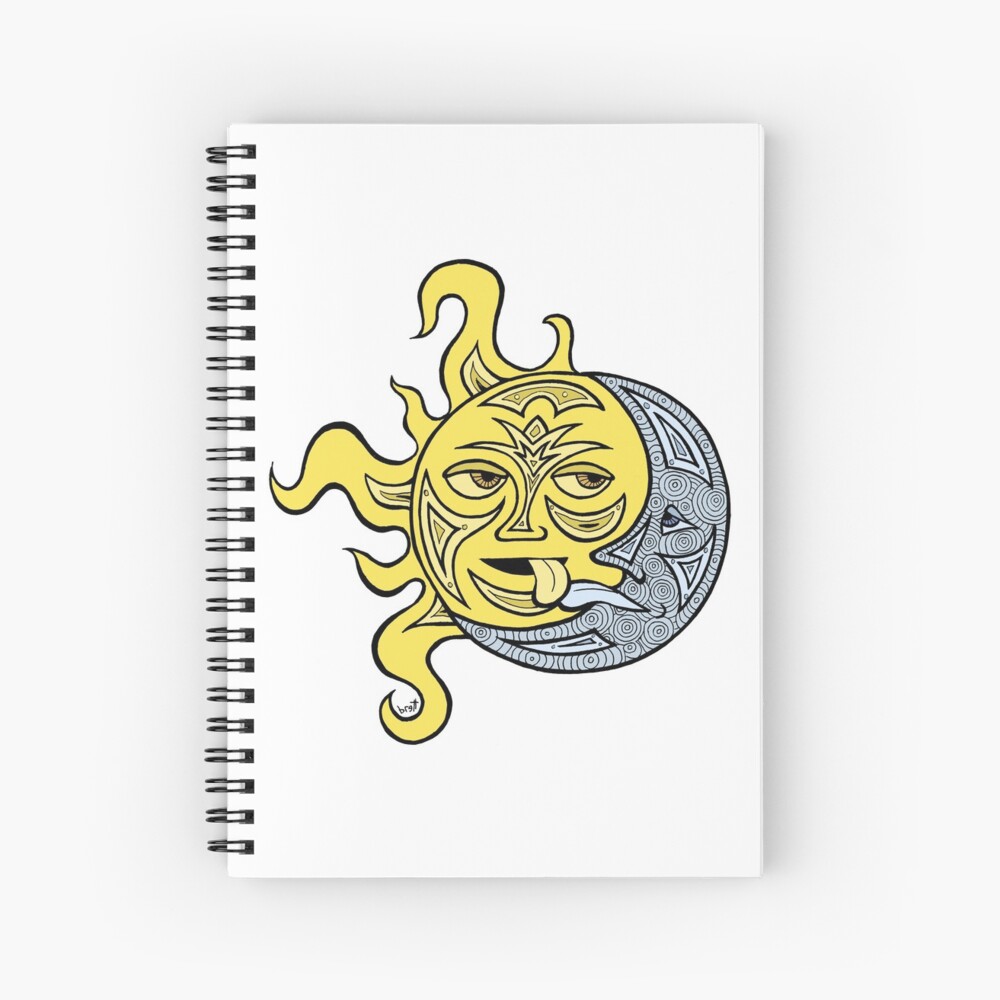 "Kissing Sun and Moon" Spiral Notebook by bgilbert | Redbubble