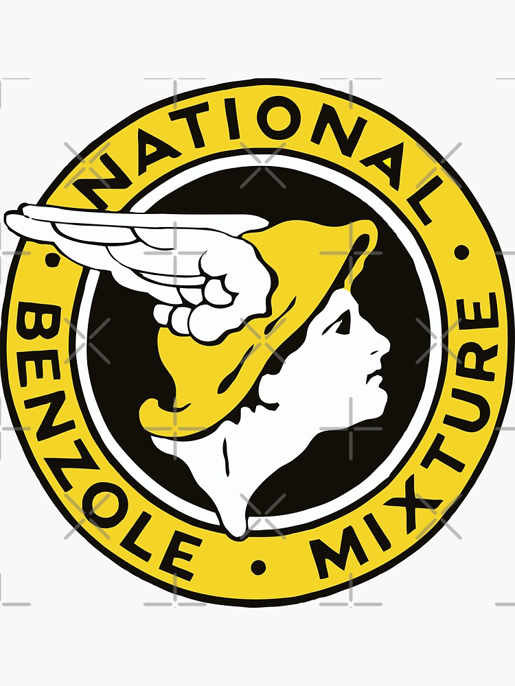 "National Benzol Mixture" Sticker for Sale by Speedbirddesign | Redbubble