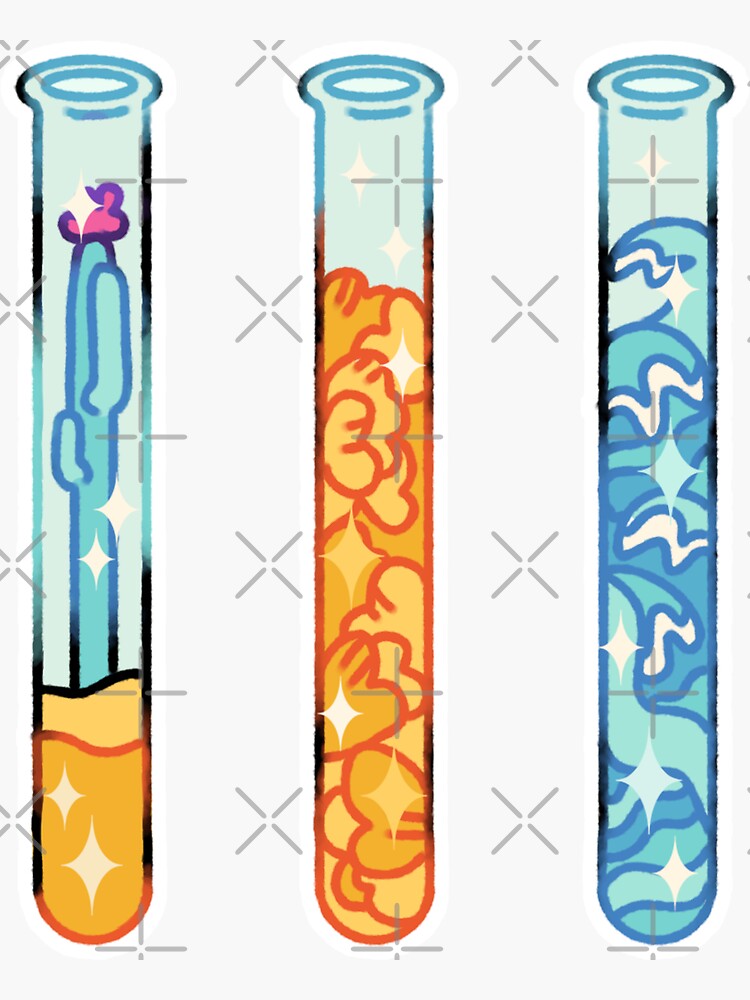"Test tubes" Sticker by SilAchan | Redbubble