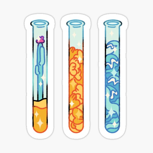 "Test tubes" Sticker by SilAchan | Redbubble