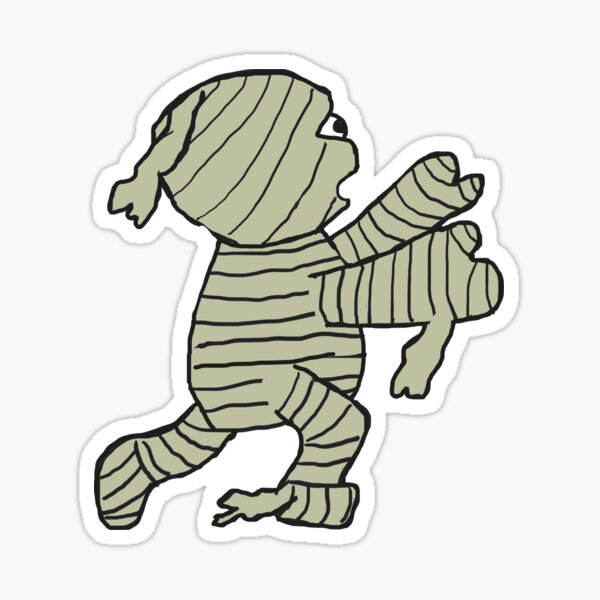 "Scary Egyptian Mummy" Sticker by Mark-Ewbie | Redbubble