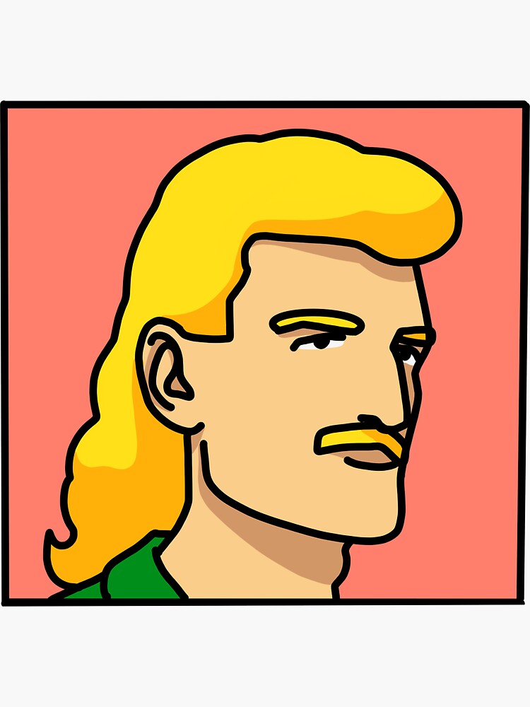 "Mullet & Moustache " Sticker for Sale by 80sKidd | Redbubble