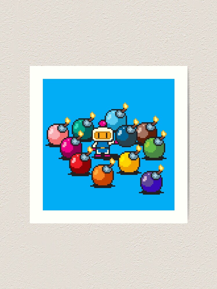 "Bomberman Rainbow Bomb Set pixel art by PXLFLX" Art Print by PXLFLX ...