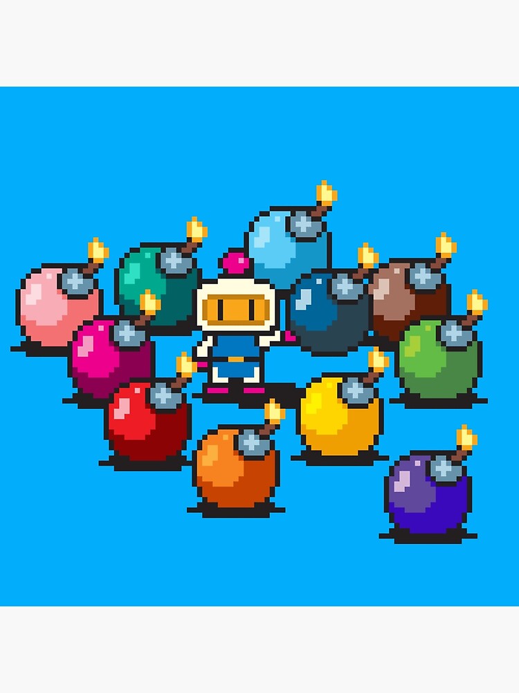 "Bomberman Rainbow Bomb Set pixel art by PXLFLX" Art Print by PXLFLX ...