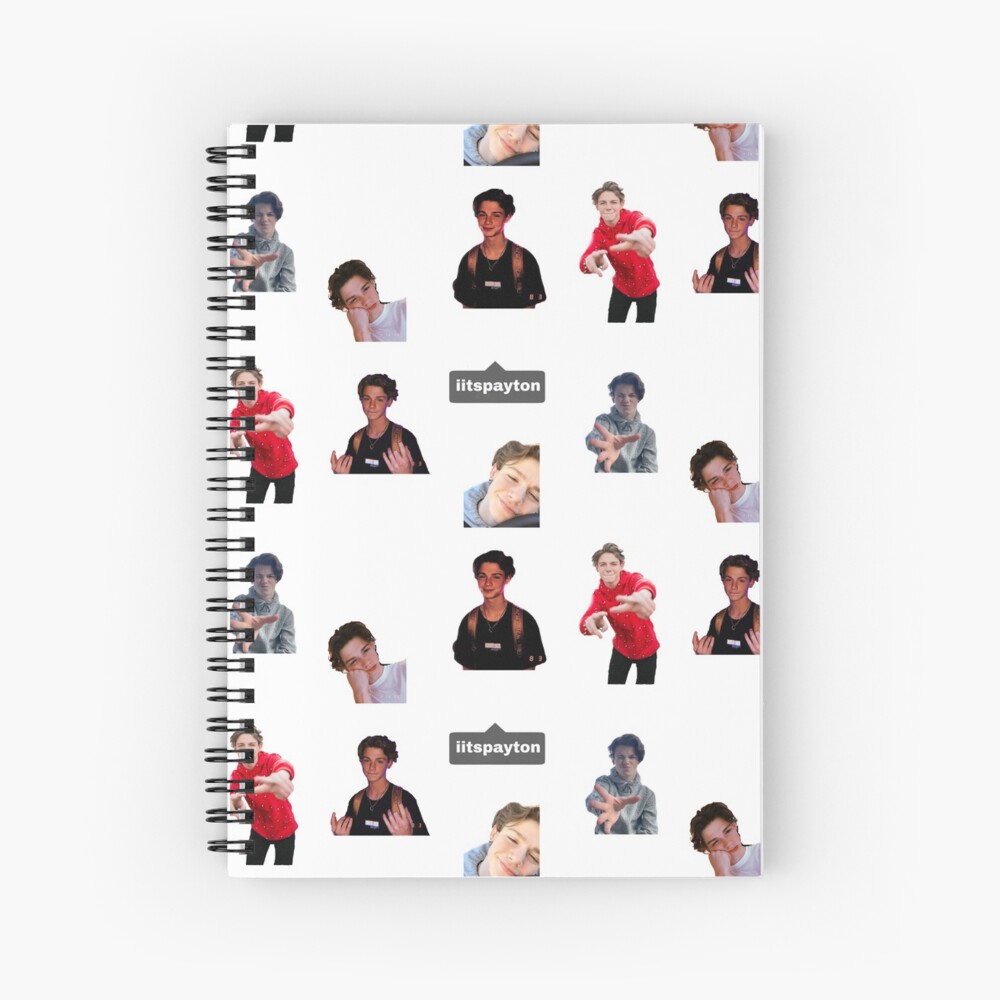 "Payton Moormeier Tik Tok Boy Sticker Pack" Spiral Notebook by ...