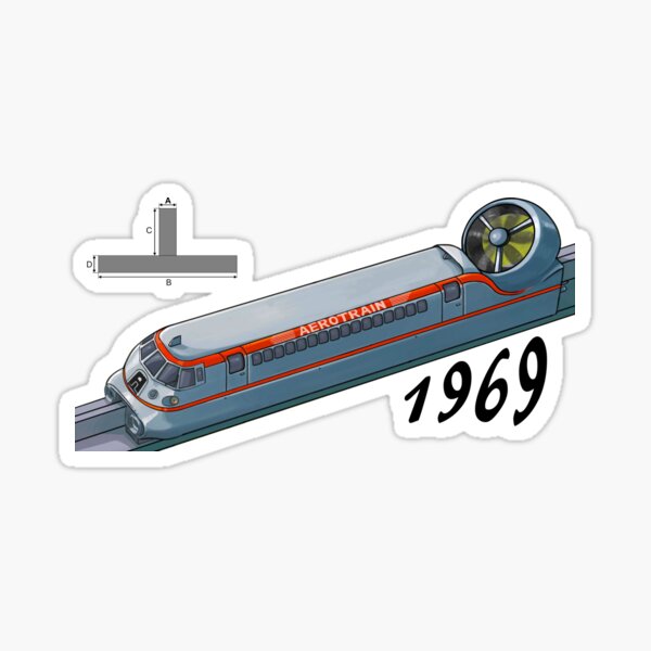 "Aerotrain 1969" Sticker for Sale by masterchef-fr | Redbubble