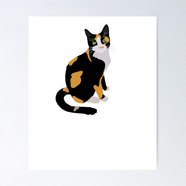 "Calico Portrait, Cute Calico Cat, Calico Cat Lover " Poster for Sale ...