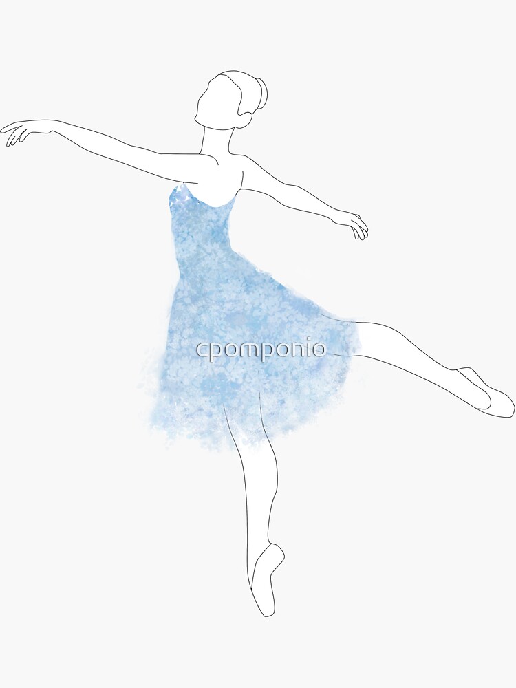 "Blue Dancer" Sticker by cpomponio | Redbubble