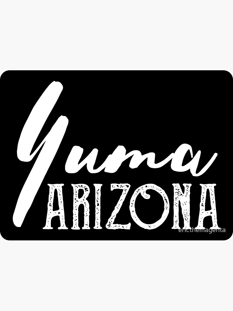 "Yuma Arizona Old West Desert Logo" Sticker by ericthemagenta | Redbubble