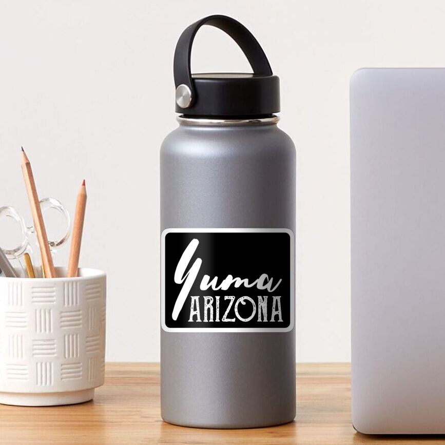 "Yuma Arizona Old West Desert Logo" Sticker by ericthemagenta | Redbubble