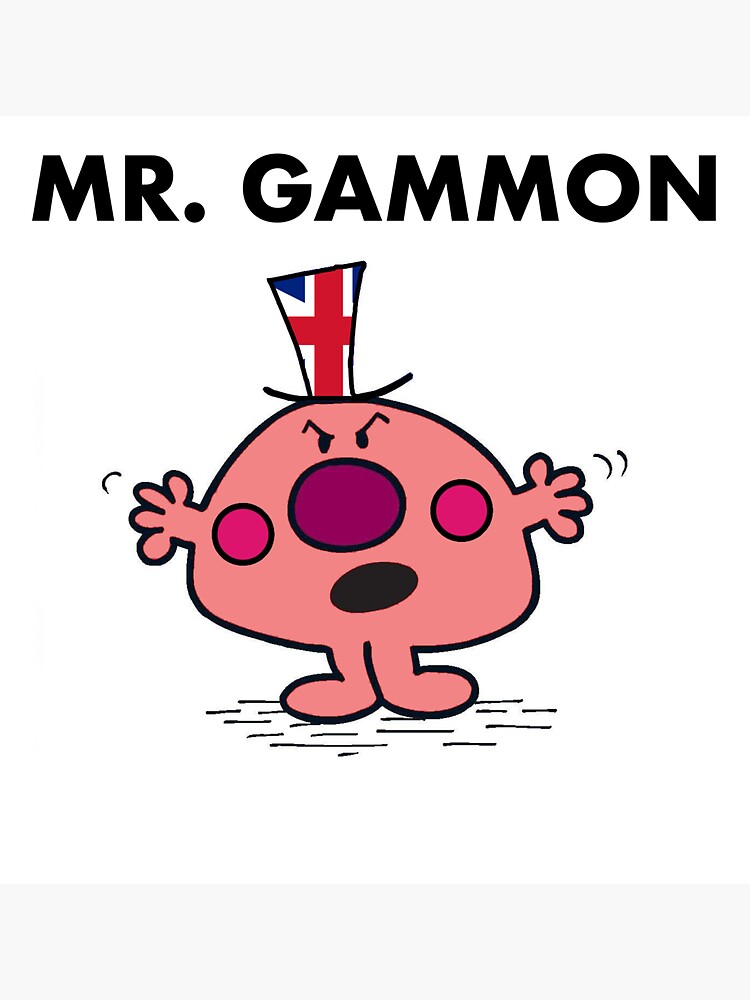 "Mr Gammon - Brexit Joke Mr Men Character" Sticker by johncre | Redbubble