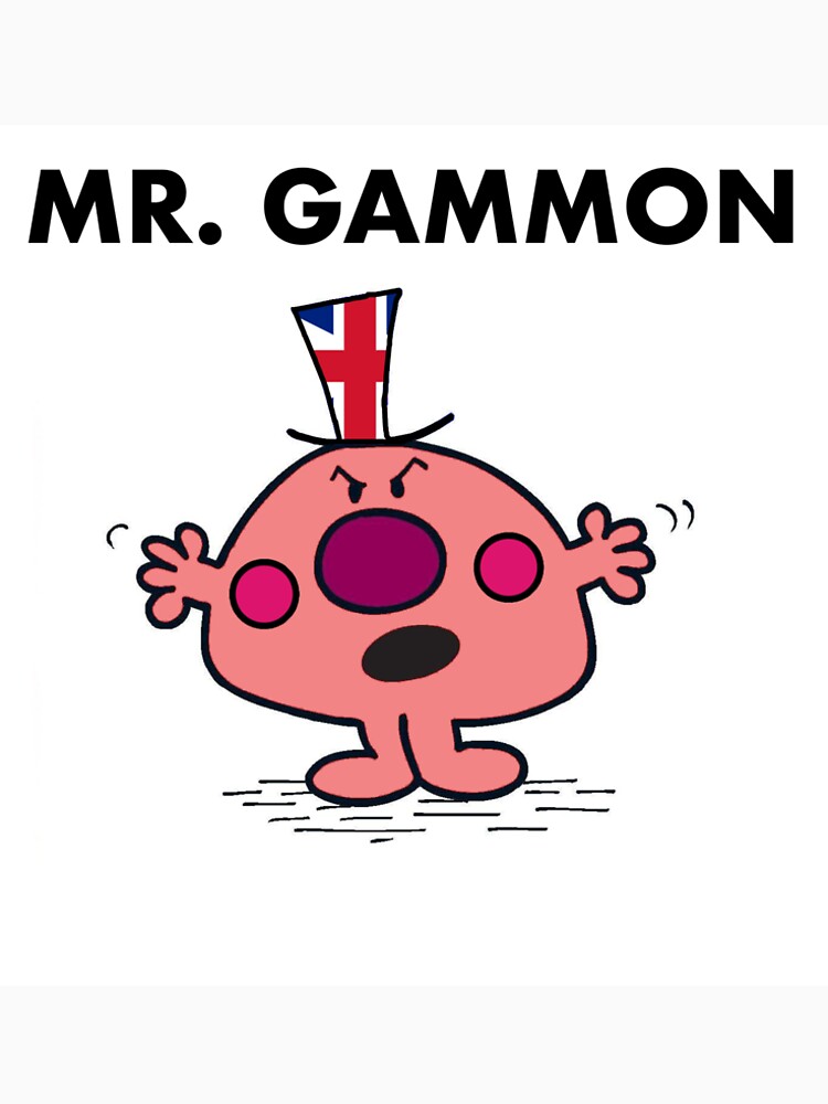 "Mr Gammon - Brexit Joke Mr Men Character" Premium T-Shirt for Sale by ...