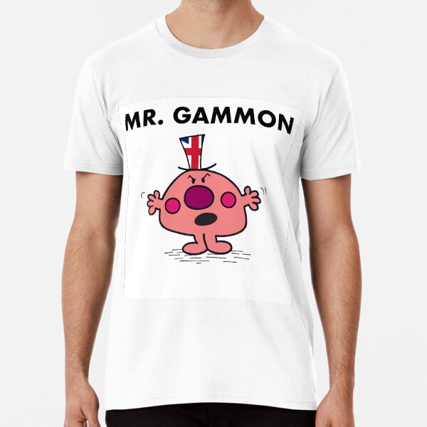 "Mr Gammon - Brexit Joke Mr Men Character" Premium T-Shirt for Sale by ...