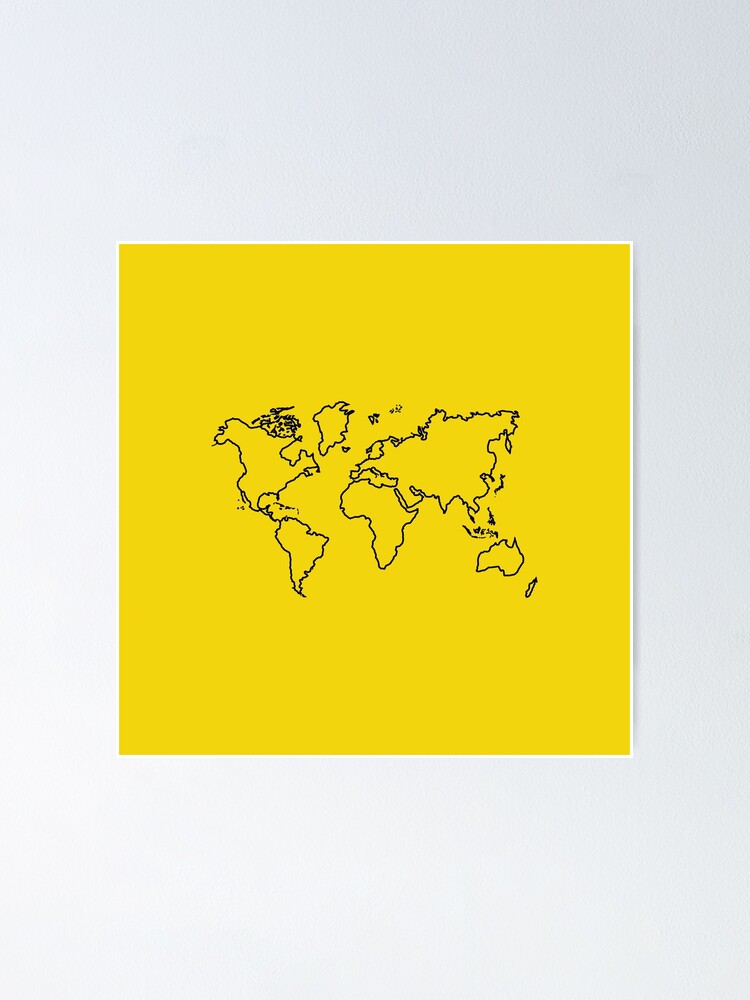 "World Map Outline" Poster for Sale by the-college-gal | Redbubble