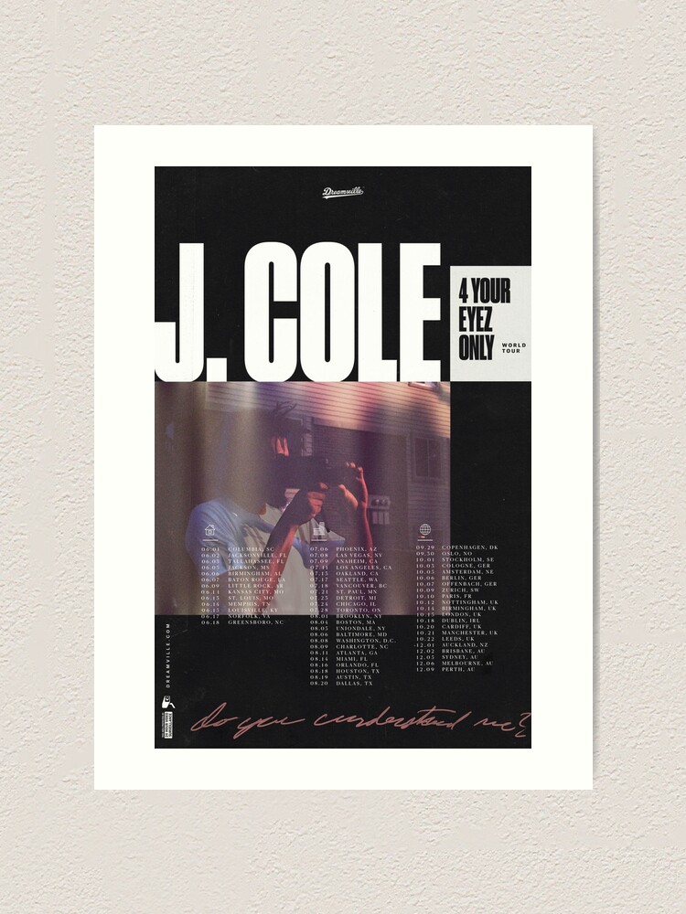 "j. cole tour poster" Art Print for Sale by SuburbanRefugee | Redbubble