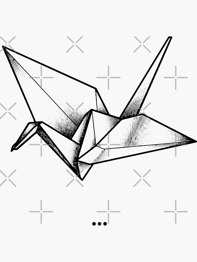 "Paper Crane" Sticker by SoulArtLove | Redbubble