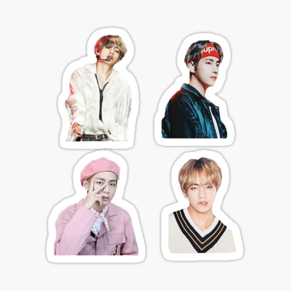 "BTS V Sticker Sheet" Sticker by Drakon | Redbubble
