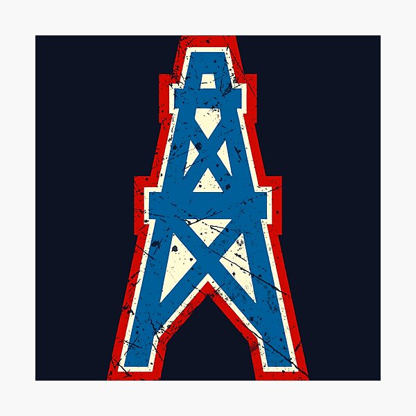 "Houston Oilers Team Oil Pumpjack Logo" Photographic Print for Sale by ...
