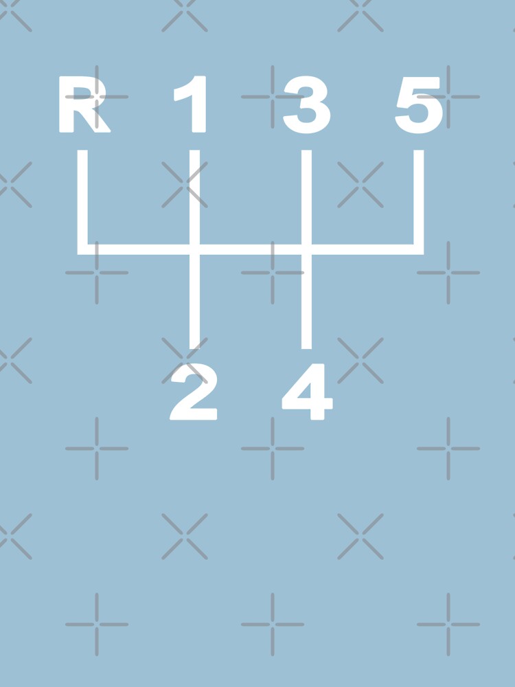 "5 Speed Shift Pattern" T-shirt for Sale by philarego | Redbubble ...